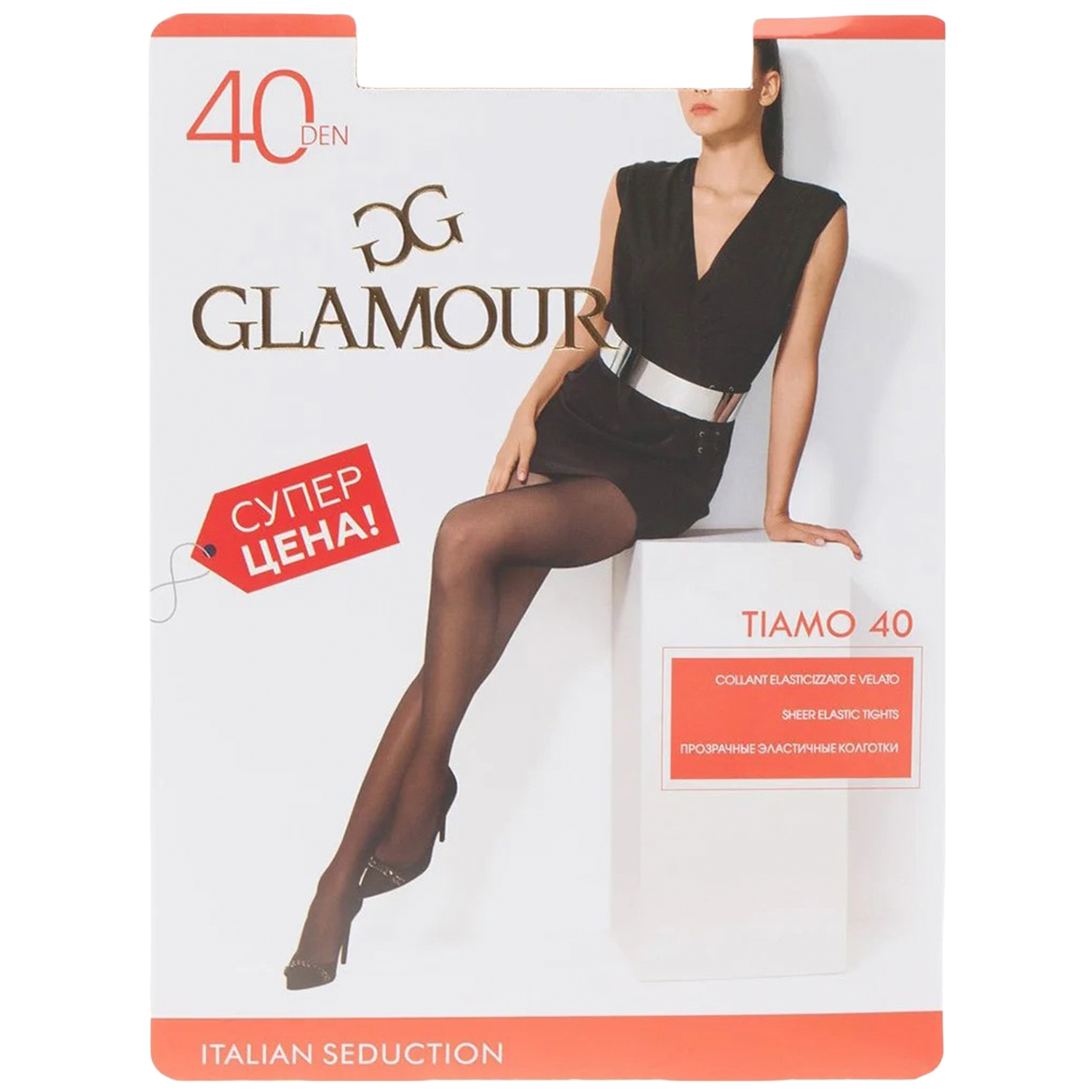 Колготки женские Glamour Tiamo, 40 ден, размер: 3, цвет: daino - купить ...