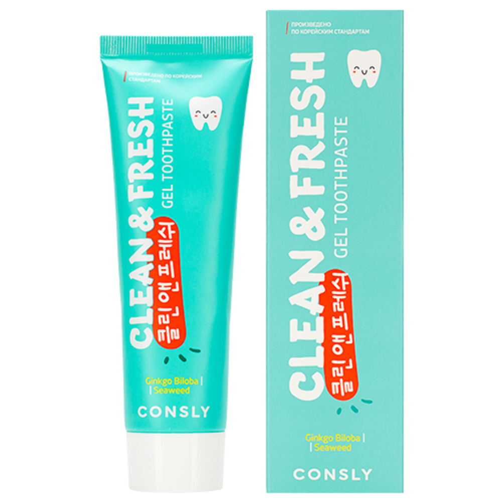 Гелевая зубная паста Сonsly Clean&Fresh с экстрактами гинкго билоба и ...