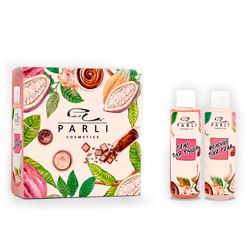 Подарочный набор Parli Cosmetics: гель для душа 200мл + молочко для ...