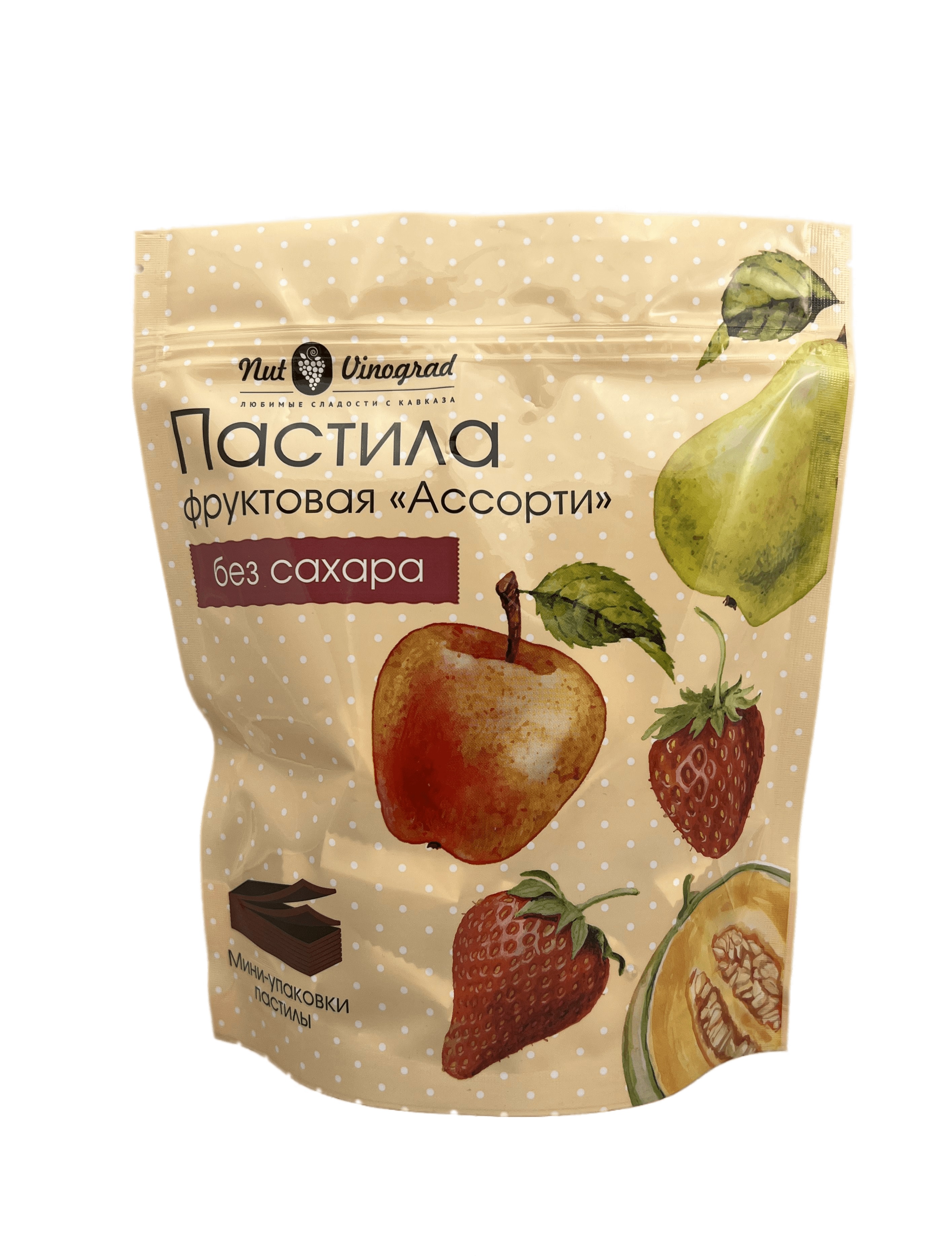 Пастила ассорти фруктовая, натуральная из яблока, дыни, клубники, груши ...
