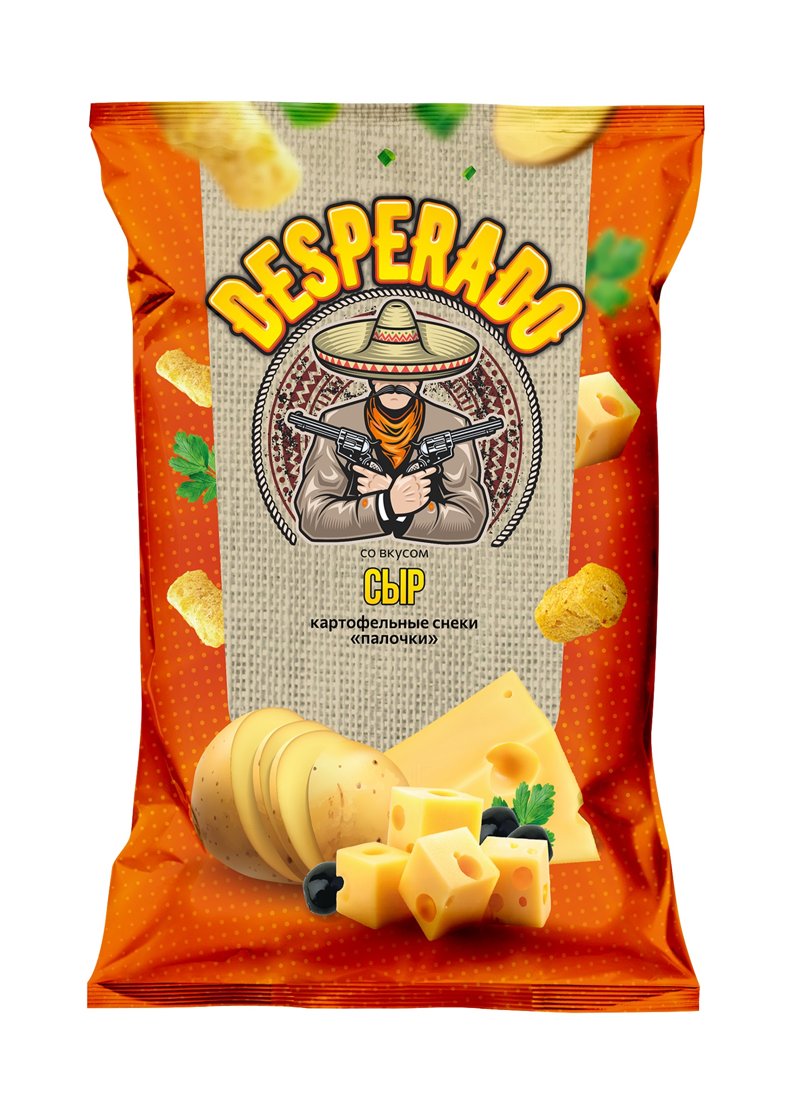 Палочки картофельные со вкусом сыра DESPERADO 50г - купить в интернет ...
