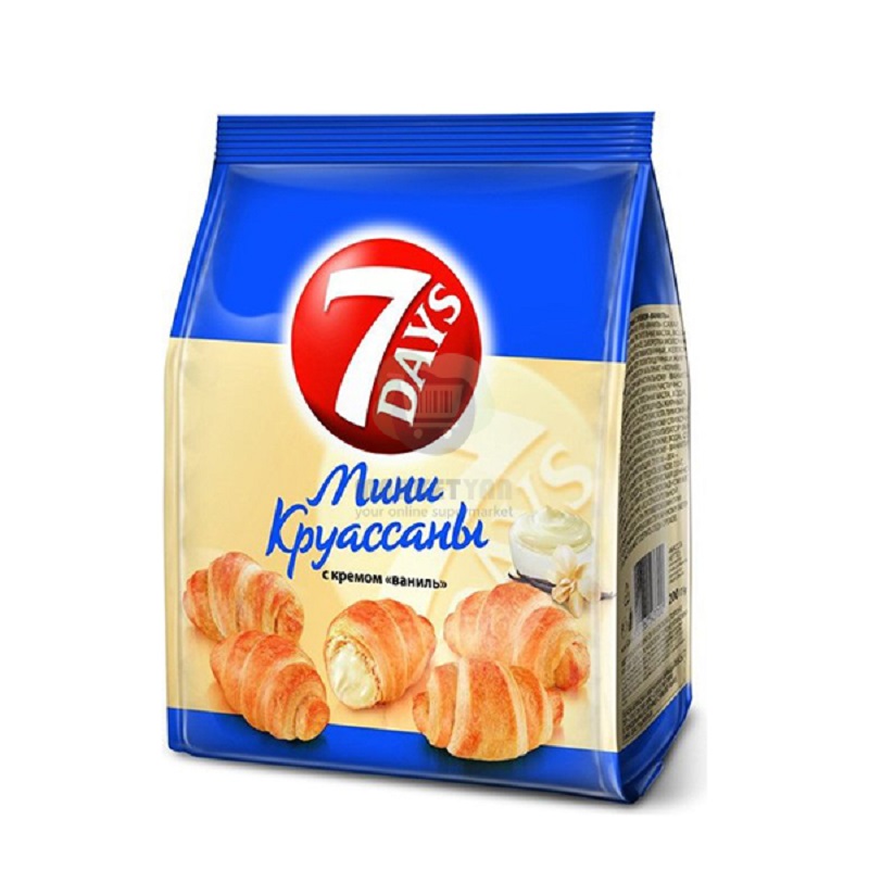 Круассаны мини 7 DAYS крем ваниль 200г - купить в интернет-магазине Novex