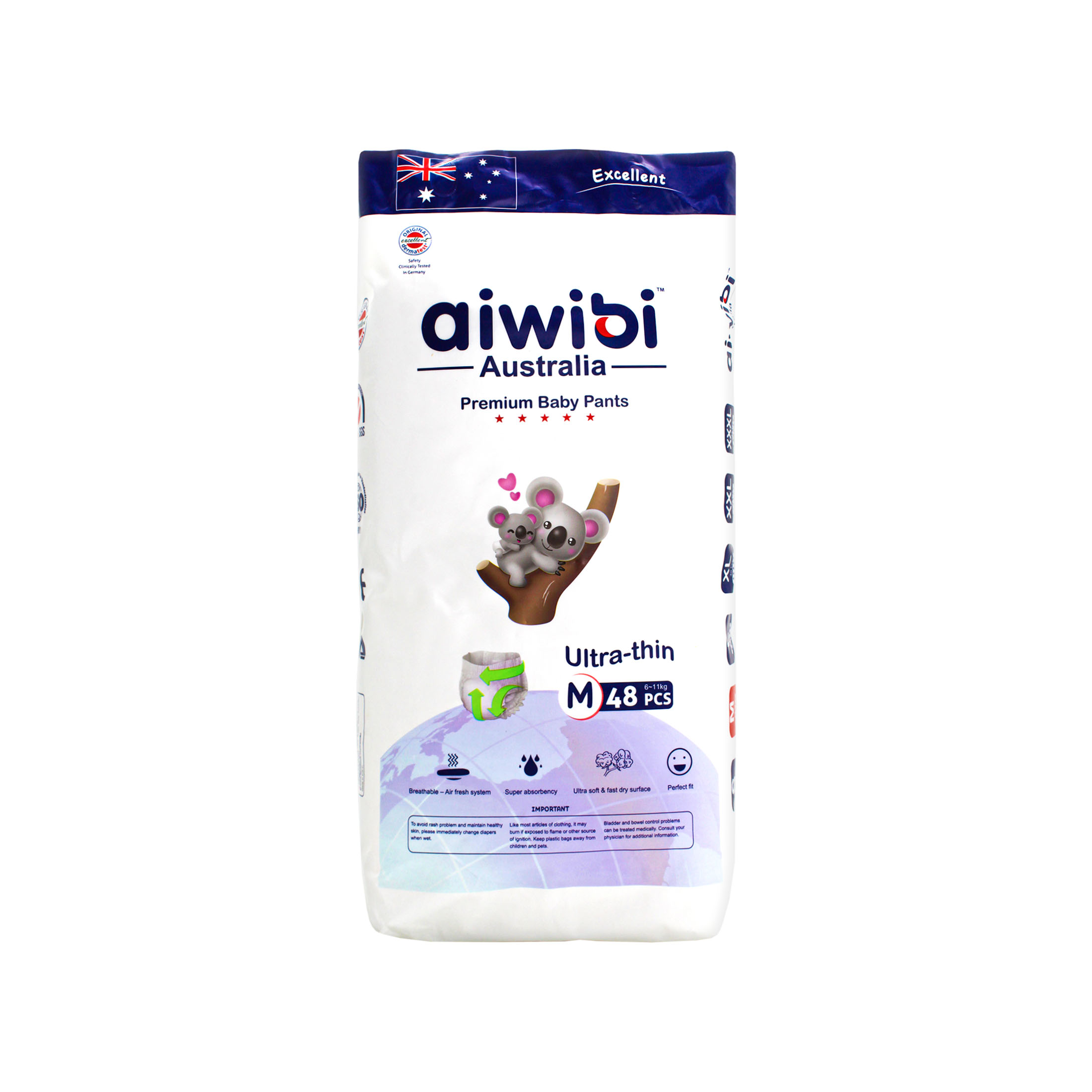 Подгузники-трусики детс.Aiwibi Premium M 6-11кг 48шт - купить в ...