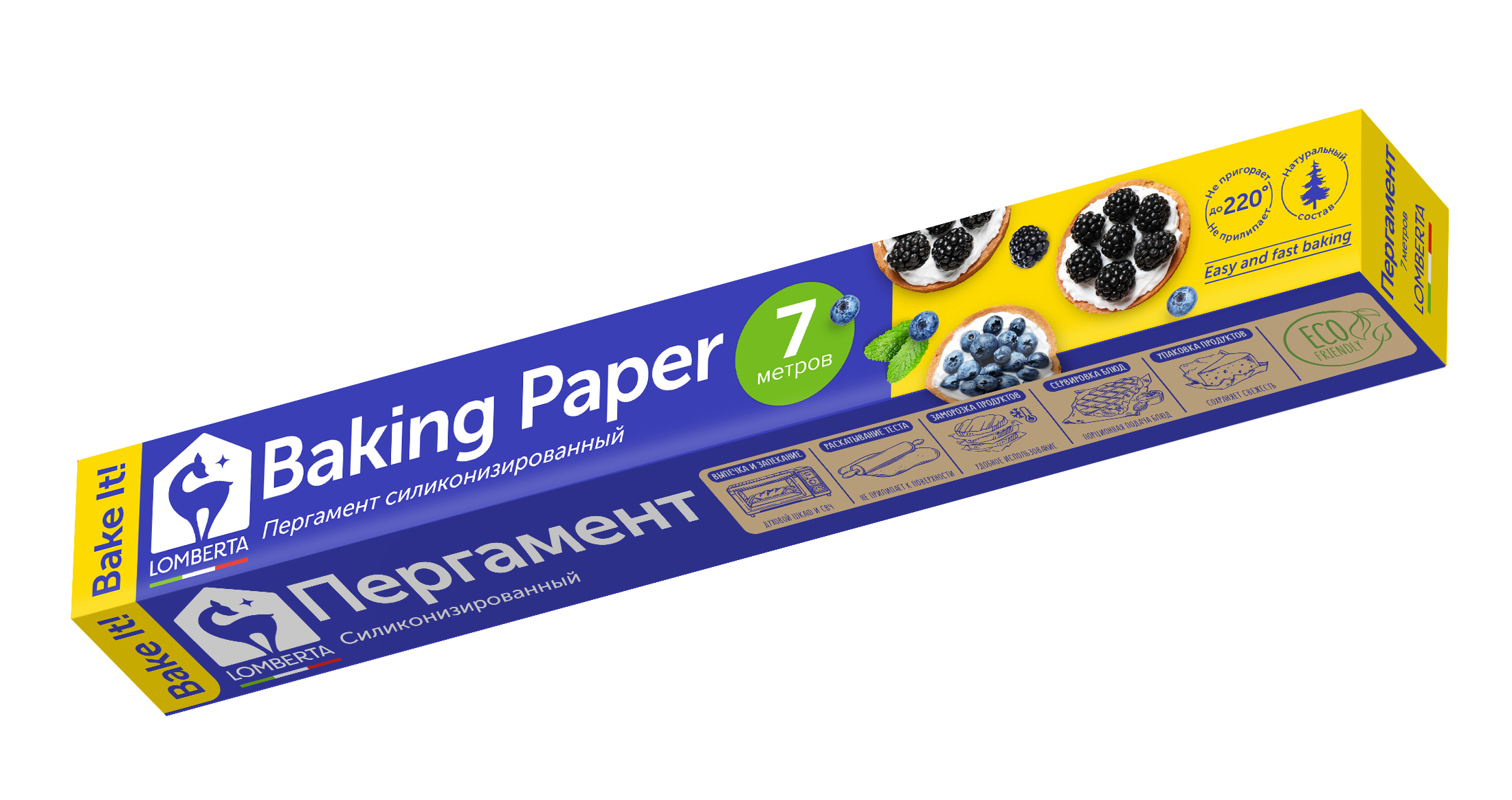 Пергамент силиконизированный для выпечки Lomberta Baking Paper, 30см, 7 ...