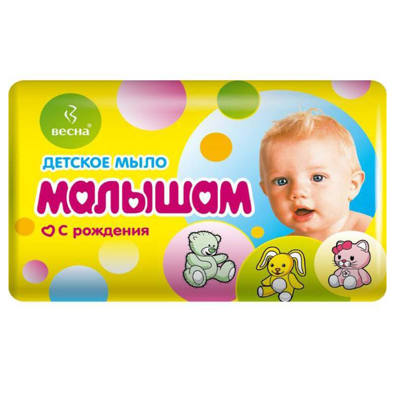 Мыло детское Весна кусковое, туалетное Малышам, 90г - купить в интернет ...