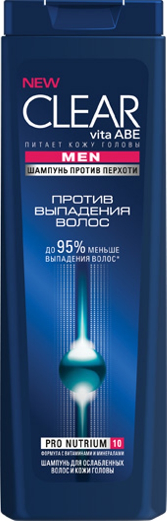 Clear Шампунь для волос мужской Защита от выпадения 400мл