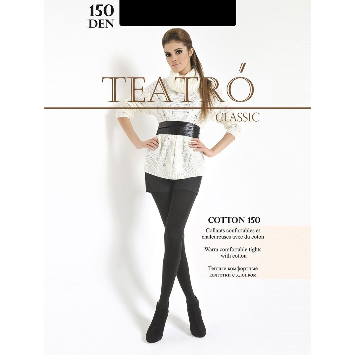 Колготки Теаtro Cotton, 150 ден, размер: 2, цвет: nero - купить в ...