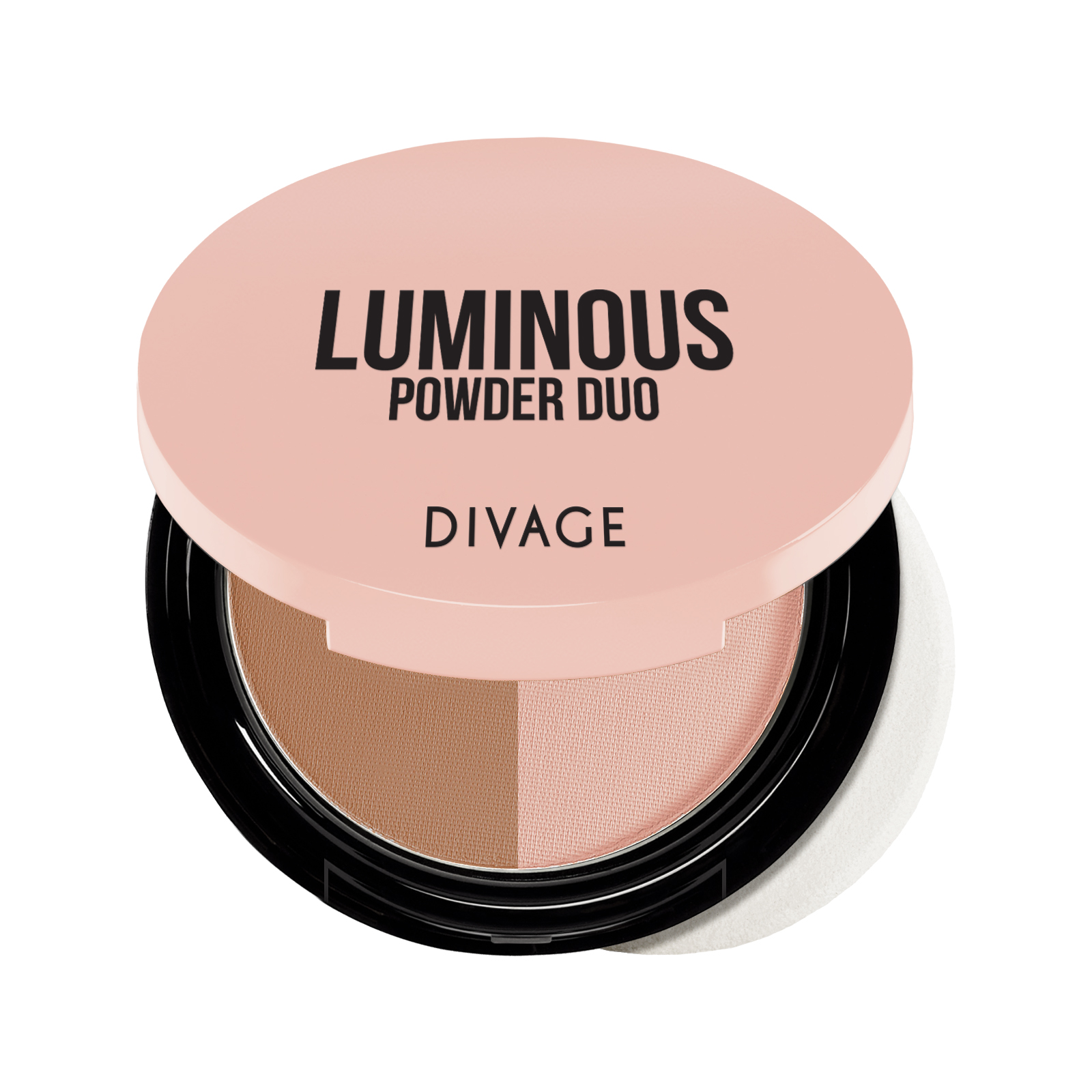 Divage Пудра компактная для лица Luminous N01 (розово-золотистый ...