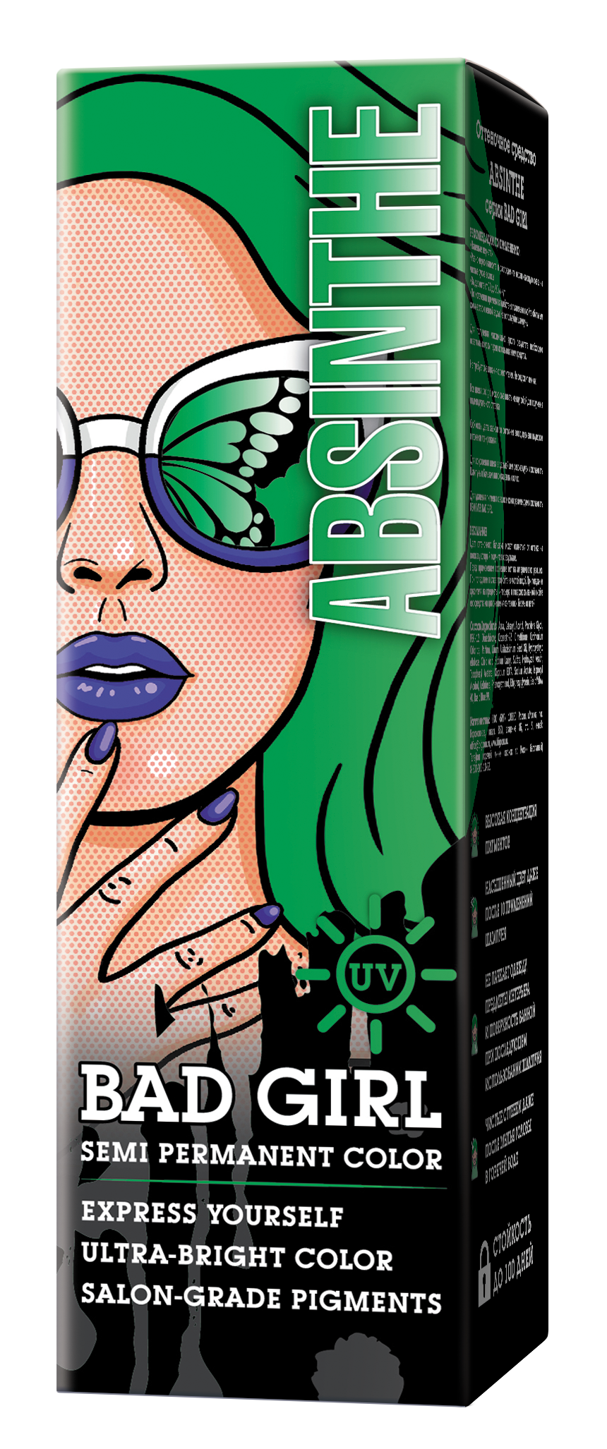 Оттеночный бальзам Bad Girl Absinthe, зелёный, 150 мл - купить в ...