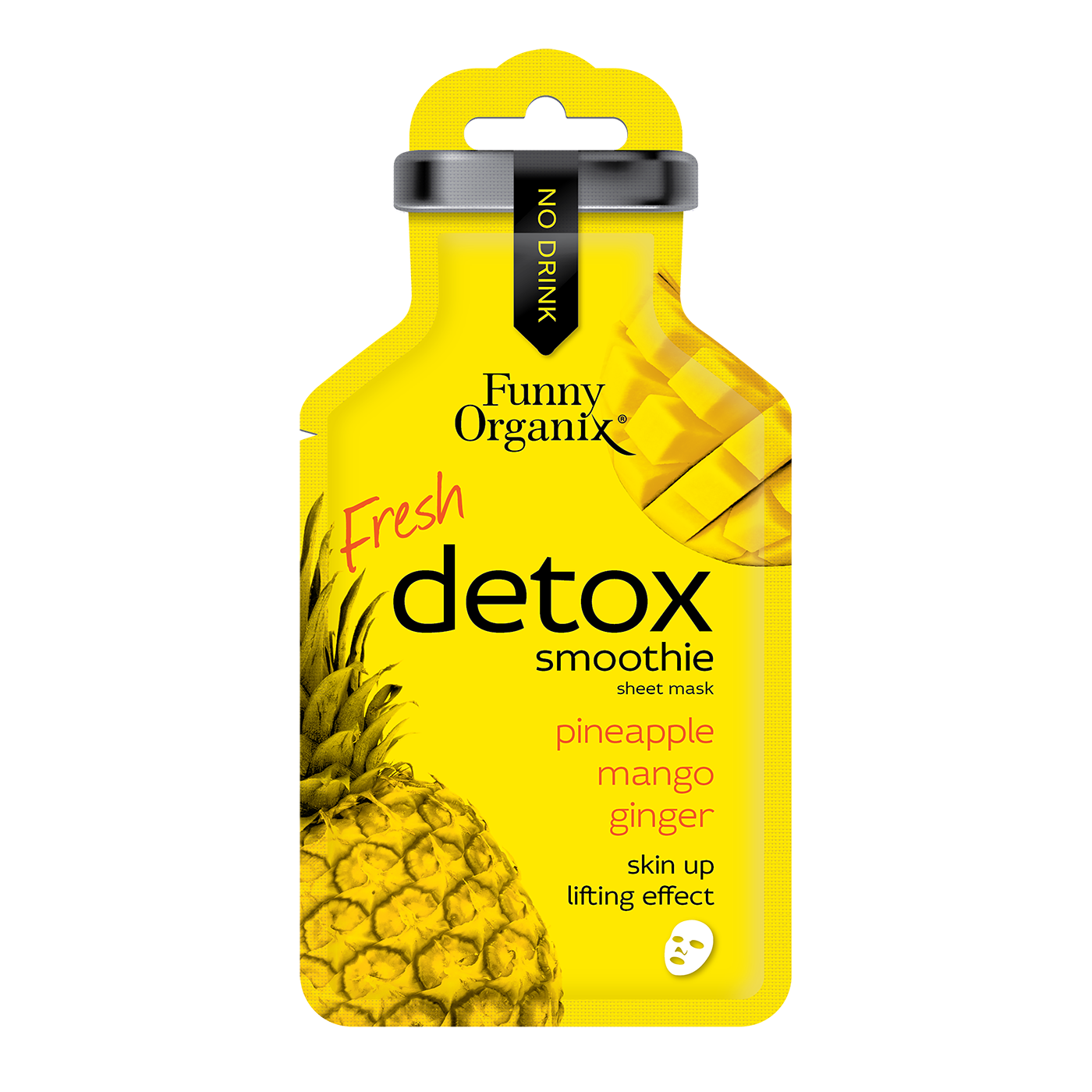 Funny Organix Подтягивающая тканевая маска для лица FRESH DETOX ...