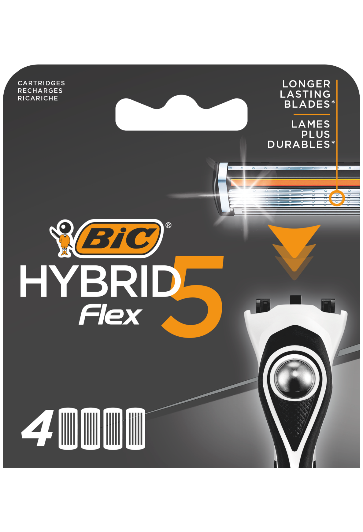 Bic Сменные кассеты Hybrid Flex 5, 4 штуки - купить в интернет-магазине ...