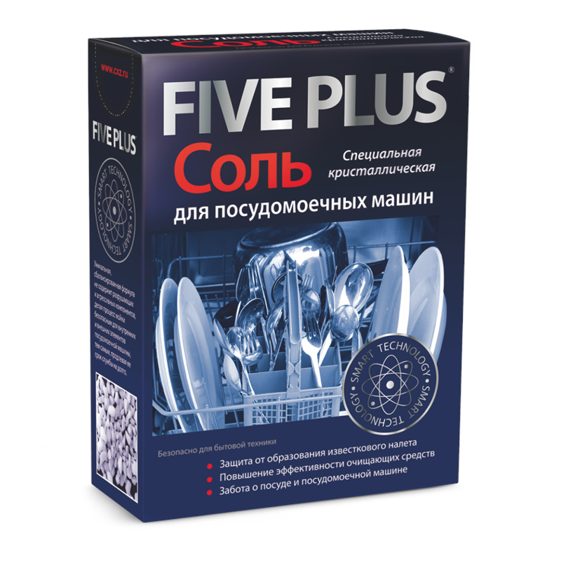 Соль для посудомоечных машин Five Plus, 1.5кг - купить в интернет ...